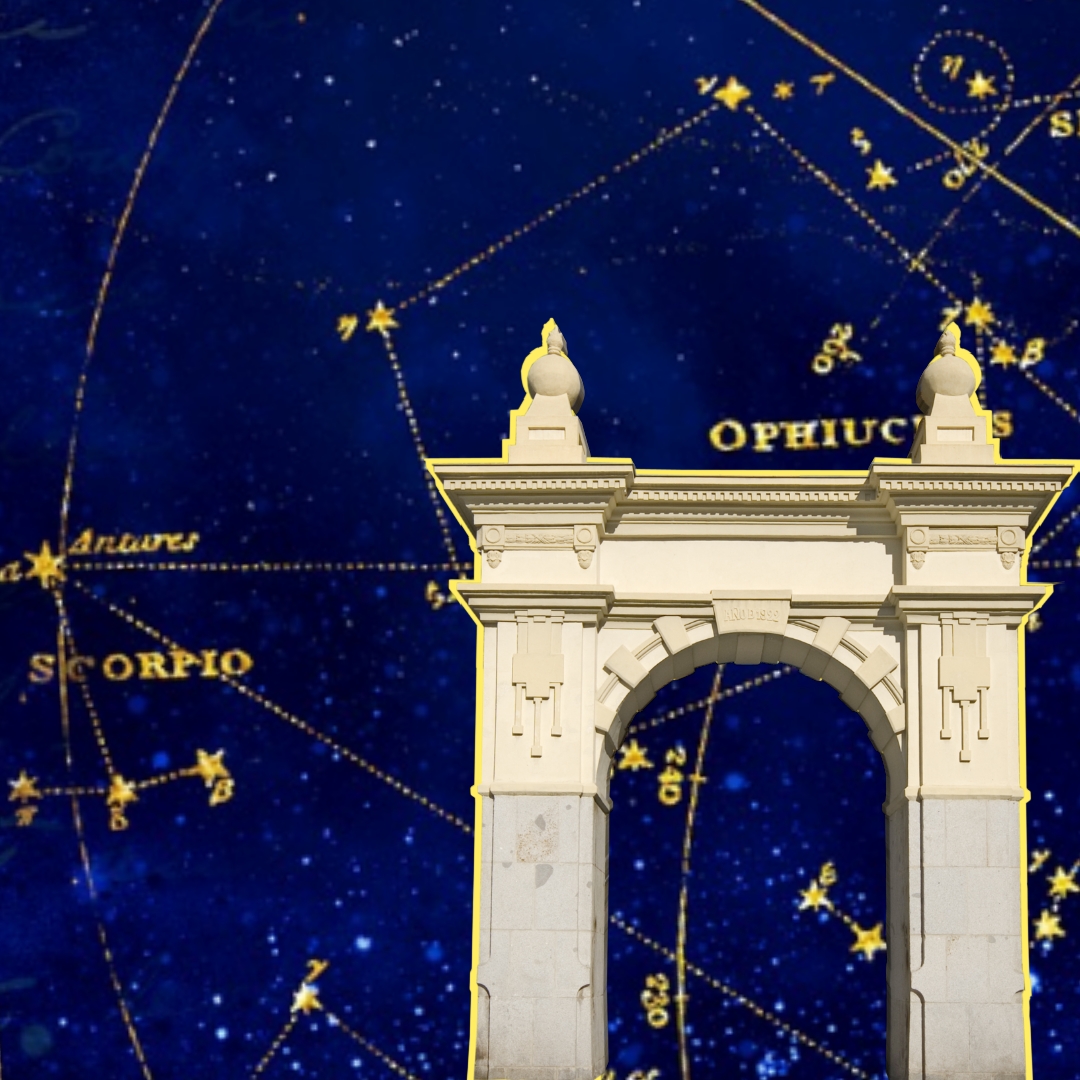 Visakha four stars looks like the forked branch during the night sky