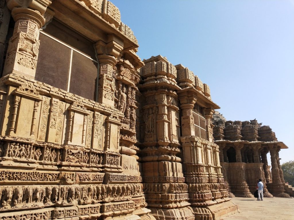 Modhera Sun Temple which is situated on the banks of river Pushpavati